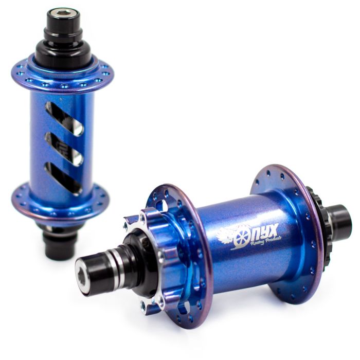Onyx Pro 10mm Disc Hub Set - LTD Blue Morpho - CrucialBMXShop.com